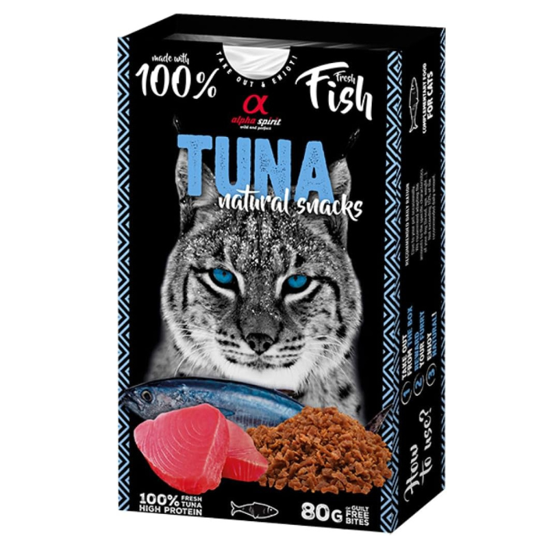 Alpha Spirit Natural Tuna Snacks for Cats – 80g - Petopia