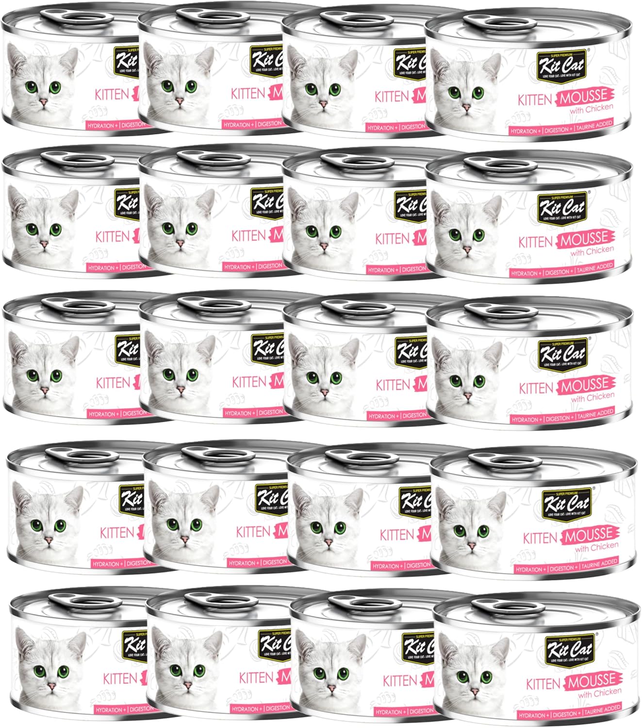 Kit Cat Kitten Chicken Mousse Wet Cat Food 85g – Pack of 24 - Petopia