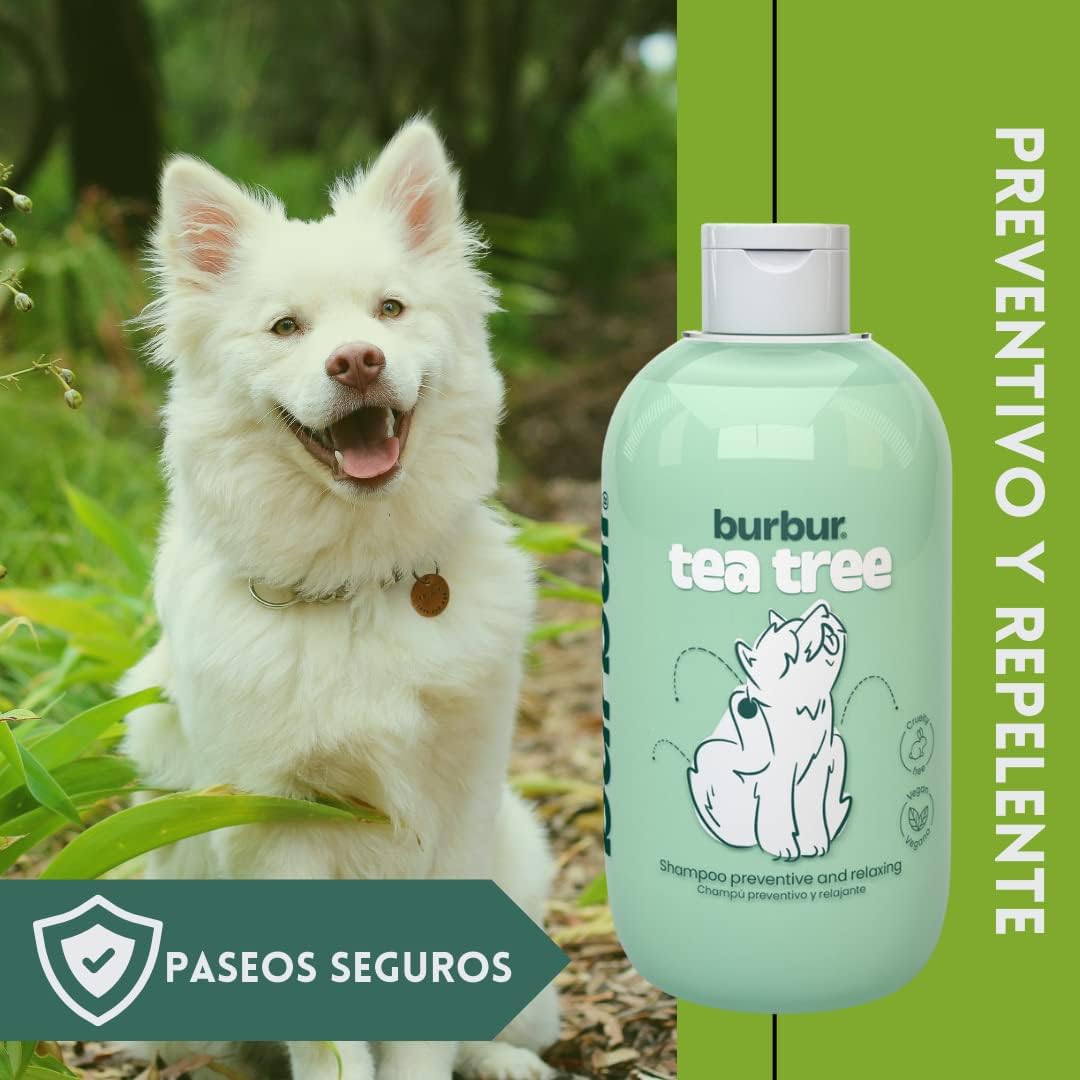 Burbur Pet Shampoo with Tea Tree Oil & Green Tea – 400ML - Petopia