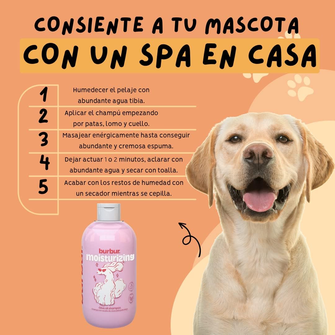 Burbur Moisturizing Pet Shampoo with Olive Oil – Gentle Dog & Cat ...