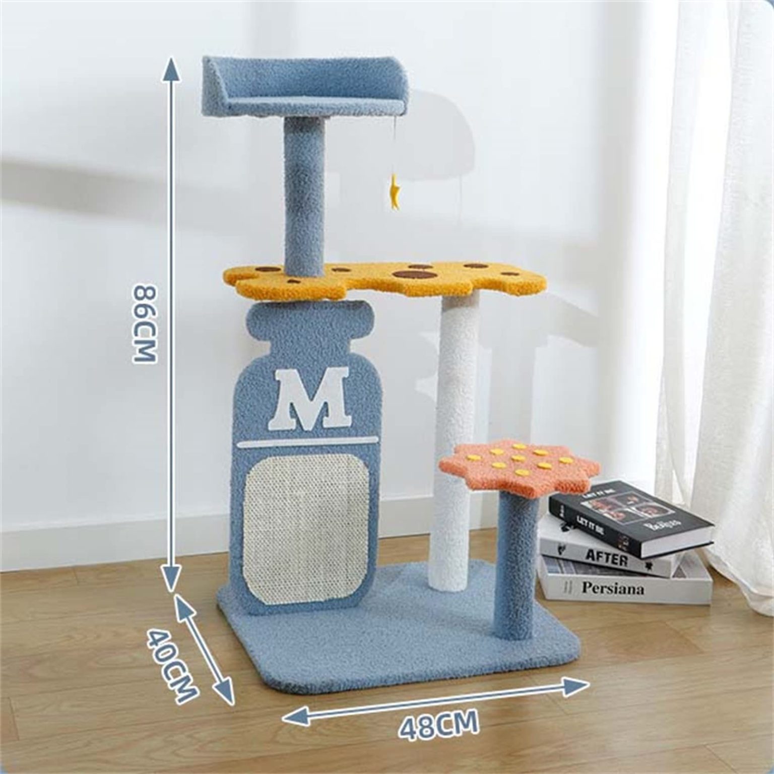 Cat Climbing Shelf Home Scratching Post Tower Accessories for Indoor ...